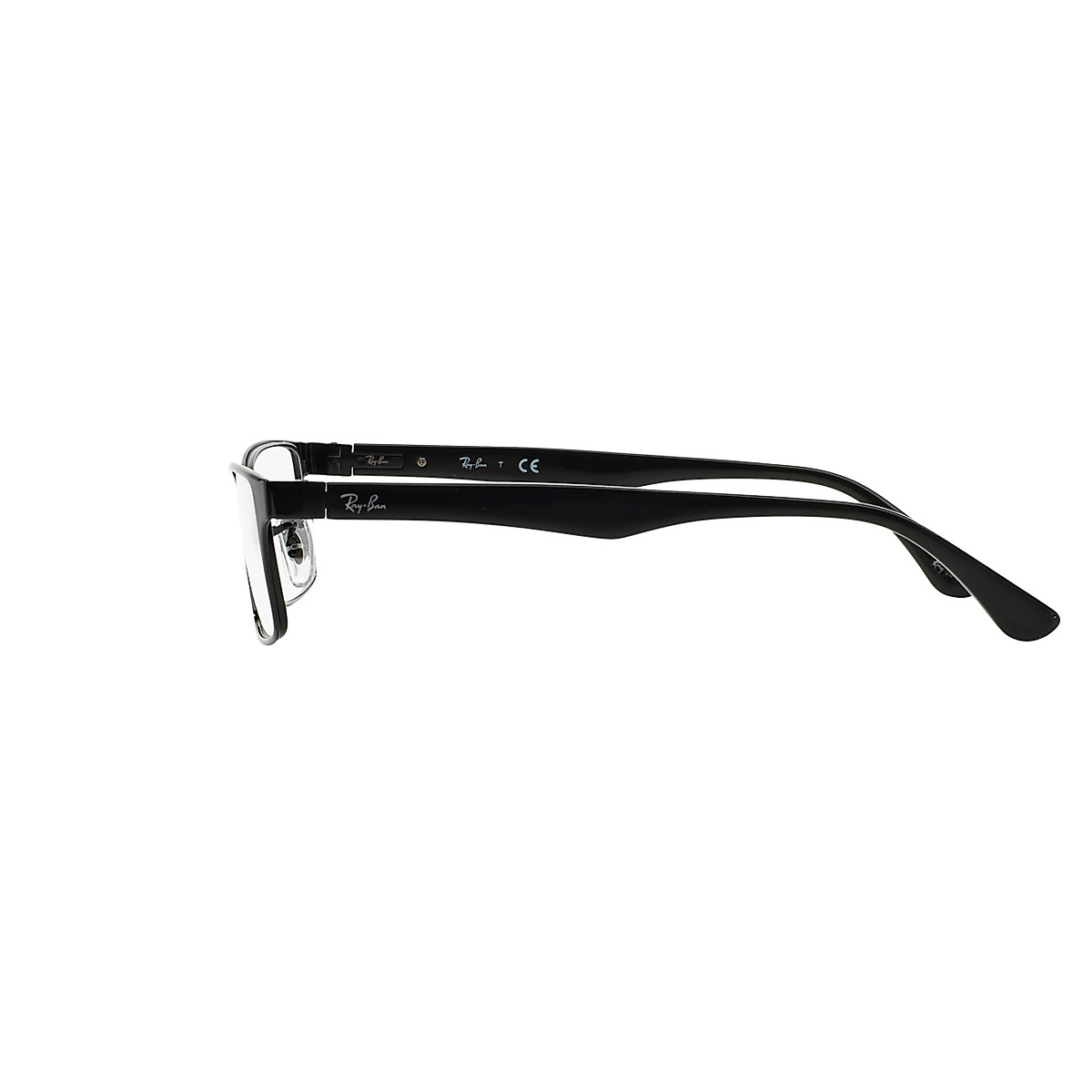 Ray-Ban RX6238 Square Prescription Eyeglass Frames, Black/Demo Lens, 55 mm