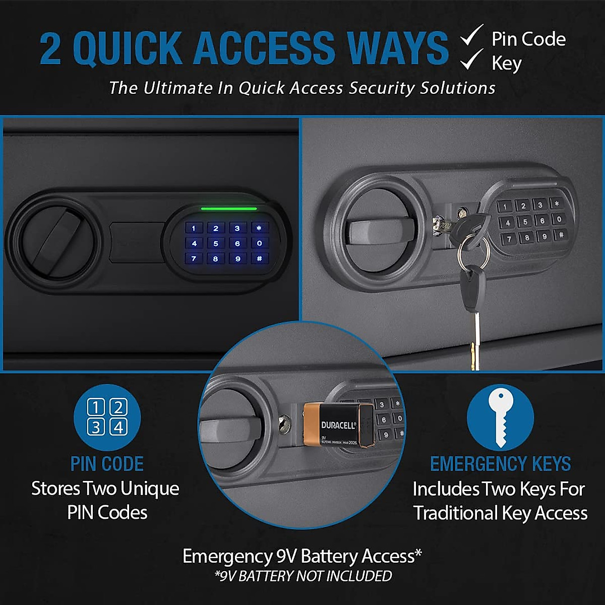 Barska 1.2 Cu. Ft Digital Keypad Safe – LED Interior Light, Extra-Wide for Laptops, Silent Mode, Steel Security Safe