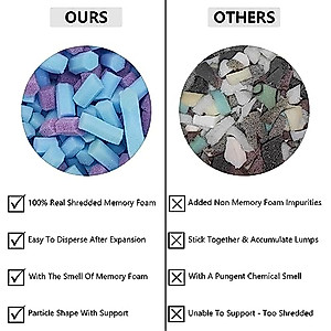 SARVODAYA 10 LBS Shredded Memory Foam Fill, Comfortable and Soft Bean Bag Stuffing Without Gel, Fluffy Bean Bag Filler for Beanbag, Dog Bed, Various Pillows, Couch Cushion, Stuffed Animal