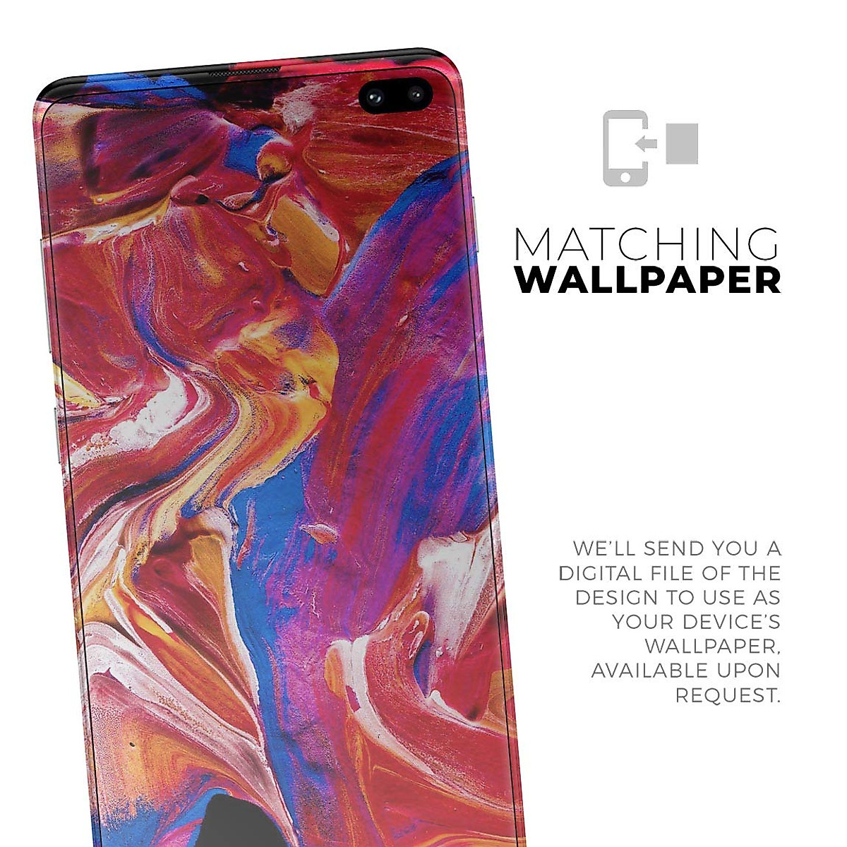 DesignSkinz Liquid Abstract Paint V44 Protective Vinyl Decal Wrap Skin Cover Compatible with The Samsung Galaxy S20 (Screen Trim & Back Glass Skin)