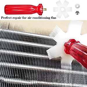Yishem 7 Pcs Air Conditioner Fin Cleaner Set Air Conditioner Condenser Fin Comb Straightener Comb Fin Cleaning Brush Refrigerator Coil Cleaning Whisk Brush Metal Fin Evaporator Radiator Repair Tool