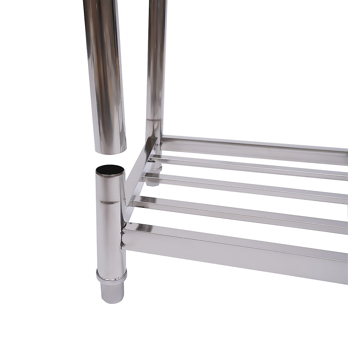 Stainless Steel Single Basin Commercial Kitchen Sink Vanity Multipurpose Sink for Restaurant, Laundry Room, Backyard, Garages 21.65x17.72x33.46in