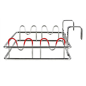 Mural Art Stainless Steel Trash Rack Garbage Bag Holder Door Back Type Multi-functional Kitchen Hook Hang Dishcloth After the Cabinet Door Frame