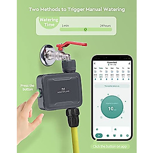 Moistenland Bluetooth Sprinkler Timer, Smart Hose Faucet Timer, Wireless APP Control Available, Outdoor Hose Timer for Garden Lawns Plants, Irrigation Timer for Flowerbed