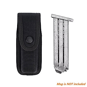 Dotacty Nylon Mag Pouch Single/Double Magazine Pouch Pistol Mag Holster Duty Belt/MOLLE Molded 9mm Mag Holder Carry Case (Nylon Single Pouch)