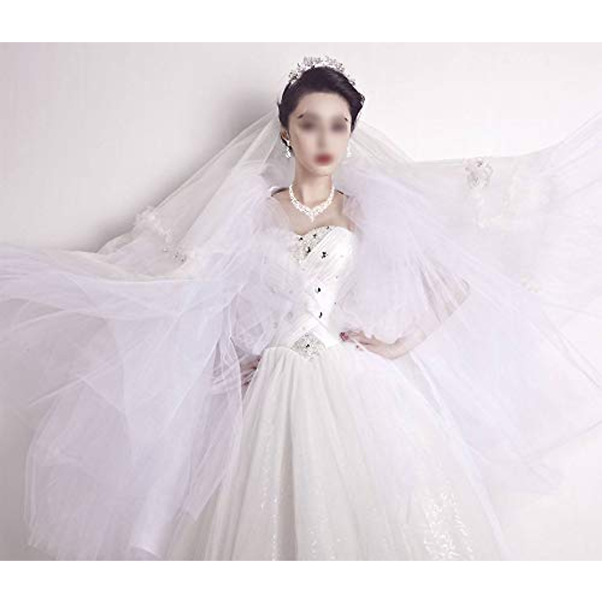 Molie Bridal Austrian Crystal Necklace and Earrings Jewelry Set Gifts fit with Wedding Dress(Clear)