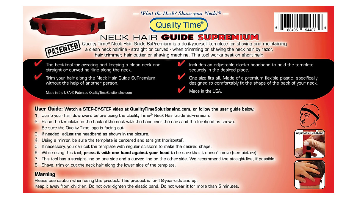Quality Time Neck Hair Guide: Perfect DIY Grooming Tool