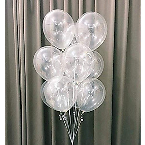 100pcs Clear Balloons - 10" Clear Latex Balloons Round - Helium Transparent Balloons for Wedding Birthday Baby Shower Party Festival Under the Sea Themed Party Decorations