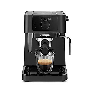 De'Longhi Stilosa EC230.BK, Traditional Barista Pump Espresso Machine, Espresso and Cappuccino, 2 cups, Black