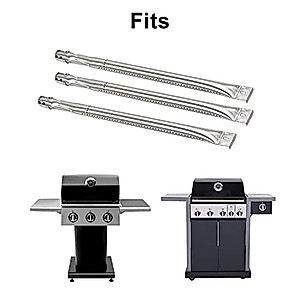 S1620A (4-Pack) 18 Inch Stainless Steel Burner Replacement for Kenmore Gas Grill Model 146.23674310 146.23675310 640-05057350-0 640-05057351-8, Outdoor Gourmet FSODBG1200 FSODBG1202 FSODBG1204