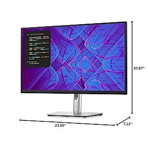 Dell P2723QE USB-C Hub Monitor - 26.96-inch 4K (3840 x 2160) 60Hz Display, 5ms Response Time (Fast Mode), USB-C/DisplayPort/HDMI/USB 3.2 Gen1 Connectivity, Color Depth: 1.07 Billion Colors – Black