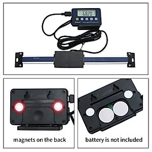 Digital Readout Linear 0-500mm/20inch，LCD Remote Digital Linear Scale DRO for Milling Machines Lathes