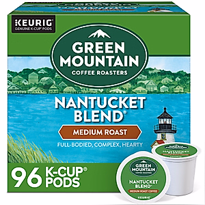 Green Mountain Coffee Roasters Nantucket Blend, Single-Serve Keurig K-Cup Pods, Medium Roast Coffee, 24 Count (Pack of 4), Total 96 Count