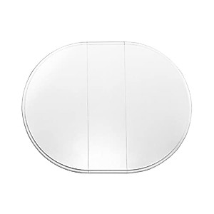 BOWERY HILL Full Extension Solid Wood Round Pedestal Dining Table with Solid Wood Frame in White