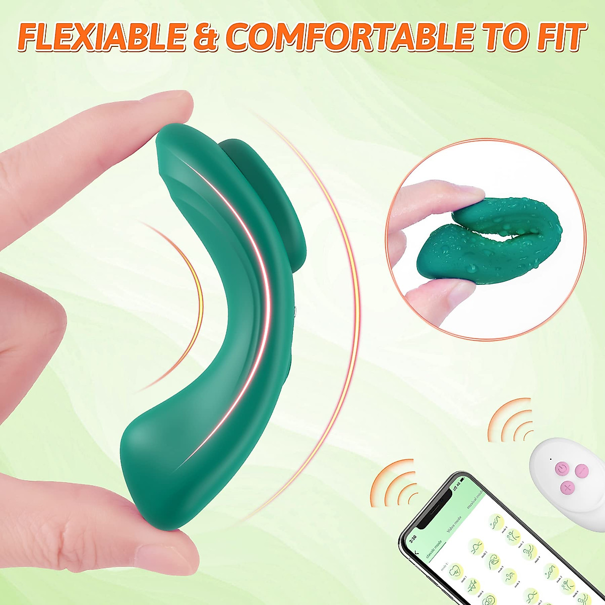 LATUNE App Remote Control Vibrator Sex Toys, Quiet Adult Toys for Womens with 10 Vibration Modes, Couples Sex Toys with Magnetic Clip for Public Play, Butterfly Vibrator Adult Female Sex Toys