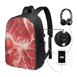ZEYUANKA Raw Meat Backpack,Unisex Lightweight Travel Laptop Backpack 17 in Bookbag Daypack