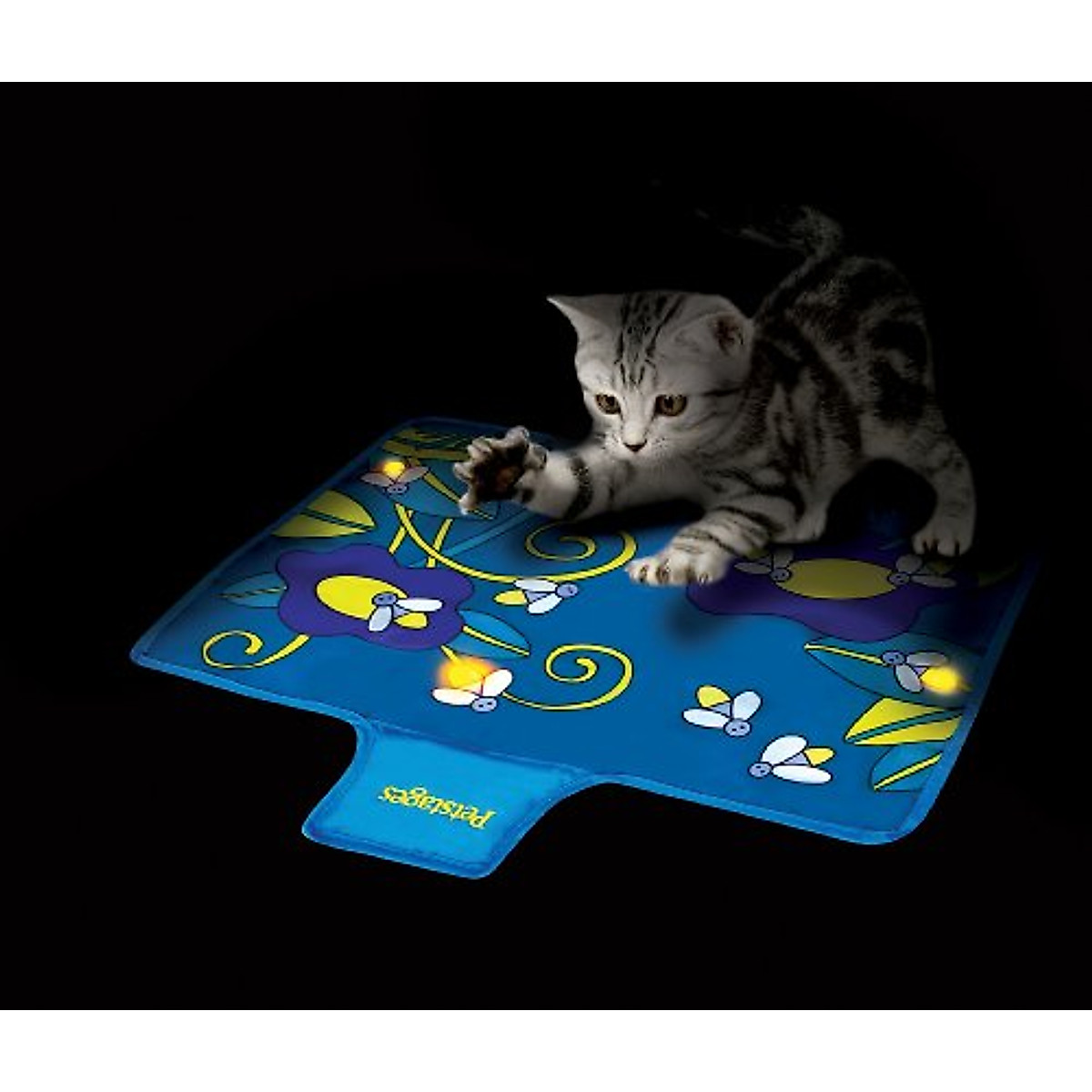 Catstages Nighttime Interactive Quiet Cat Toy, Glow Firefly Mat