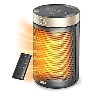 Dreo Space Heater, Portable Electric Heaters for Indoor Use with Thermostat, Digital Display, 1-12H Timer, Eco Mode and Fan Mode, 1500W PTC Ceramic Fast Safety Heat for Office Bedroom Home