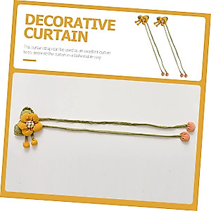 VOSAREA 2Pcs Decor Floral Curtain Tieback Holdback for Living Room Decorations
