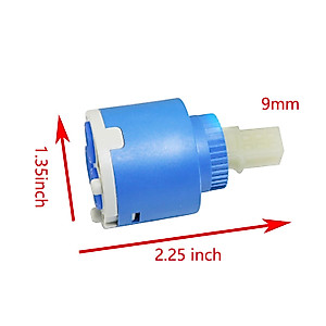 YHXiXi Ceramic Faucet Cartridge Replacement 1.38 / 35mm Diameter Single Handle Kitchen Basin Shower Faucet Components Cartridge Faucet Hot & Cold Water Valves