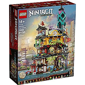 LEGO NINJAGO NINJAGO City Gardens 71741 Building Kit; Ninja House Playset Featuring 19 Minifigures, New 2021 (5,685 Pieces), Multicolor
