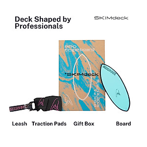 Skimdeck Professional Floating Finger Board Surf Skim Board for Fingers (White/White)