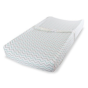 Baby Changing Pad Covers - 2 Pack - for Boys Girls Neutral - Soft Jersey Knit Cotton (Blue/Grey) Baby Changing Table Cover by Ziggy Baby