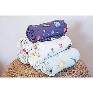 immispace - Ultra Soft Swaddle Blanket | Muslin Blankets for Girls & Boys | Newborns & Infants Gifts | 30% Organic Cotton + 70% Rayon | Large 47" x 47" | Machine Washable (Fire Truck)