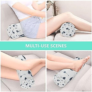 JUNZAN Topical Palm Trees Bolster Pillows for Bed Cylinder Neck Roll Pillow Round Pillows for Chairs for Cervical Support Neck Cushion