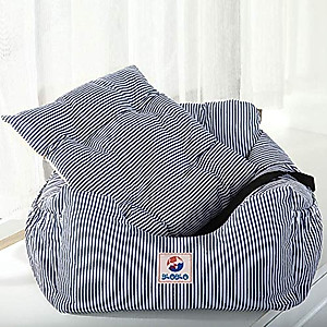 BLOBLO Dog Car Seat Pet Booster Seat Travel Safety Dog Bed for Car with Storage Pocket