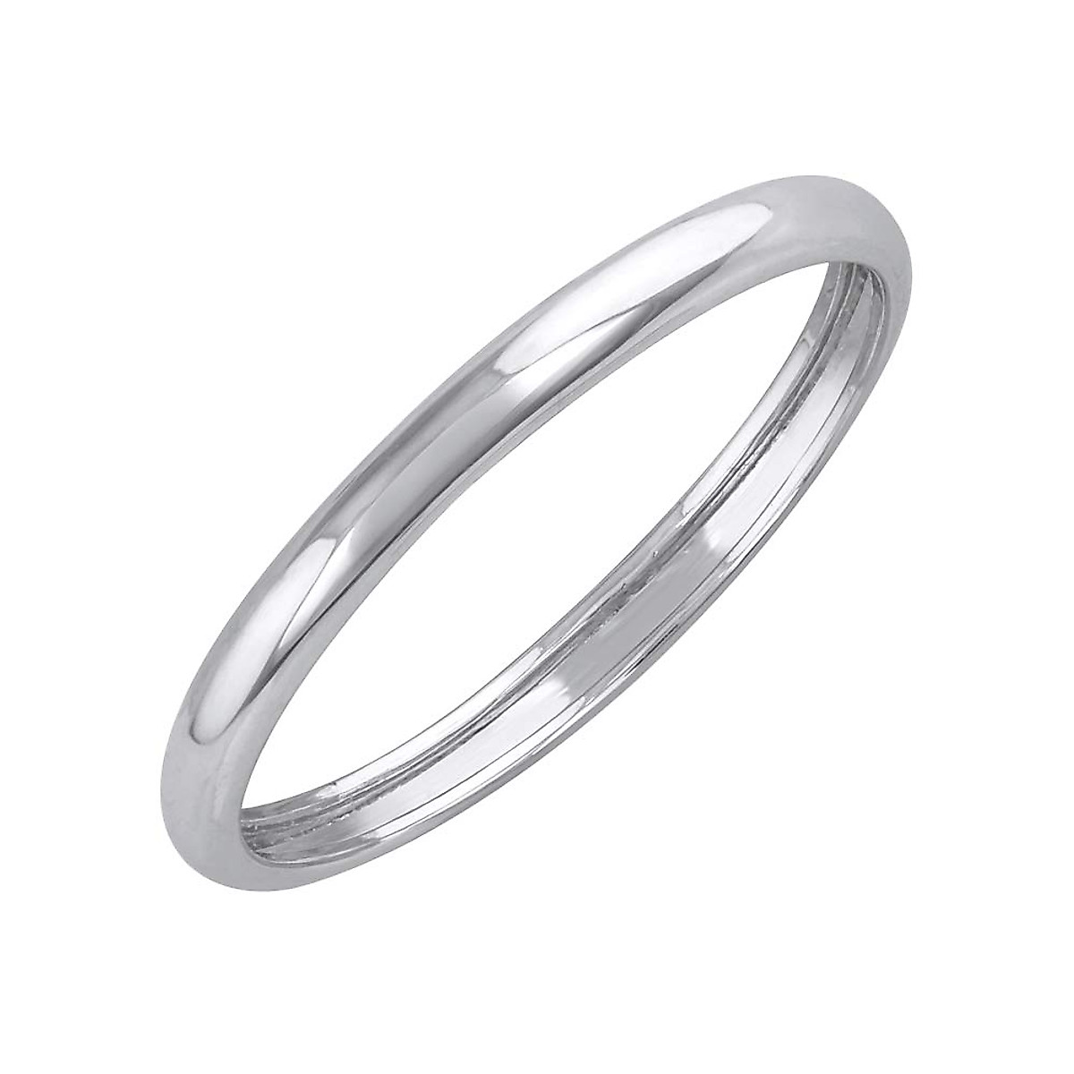 950 Platinum 2 mm Plain Wedding Band (Ring Size 5)