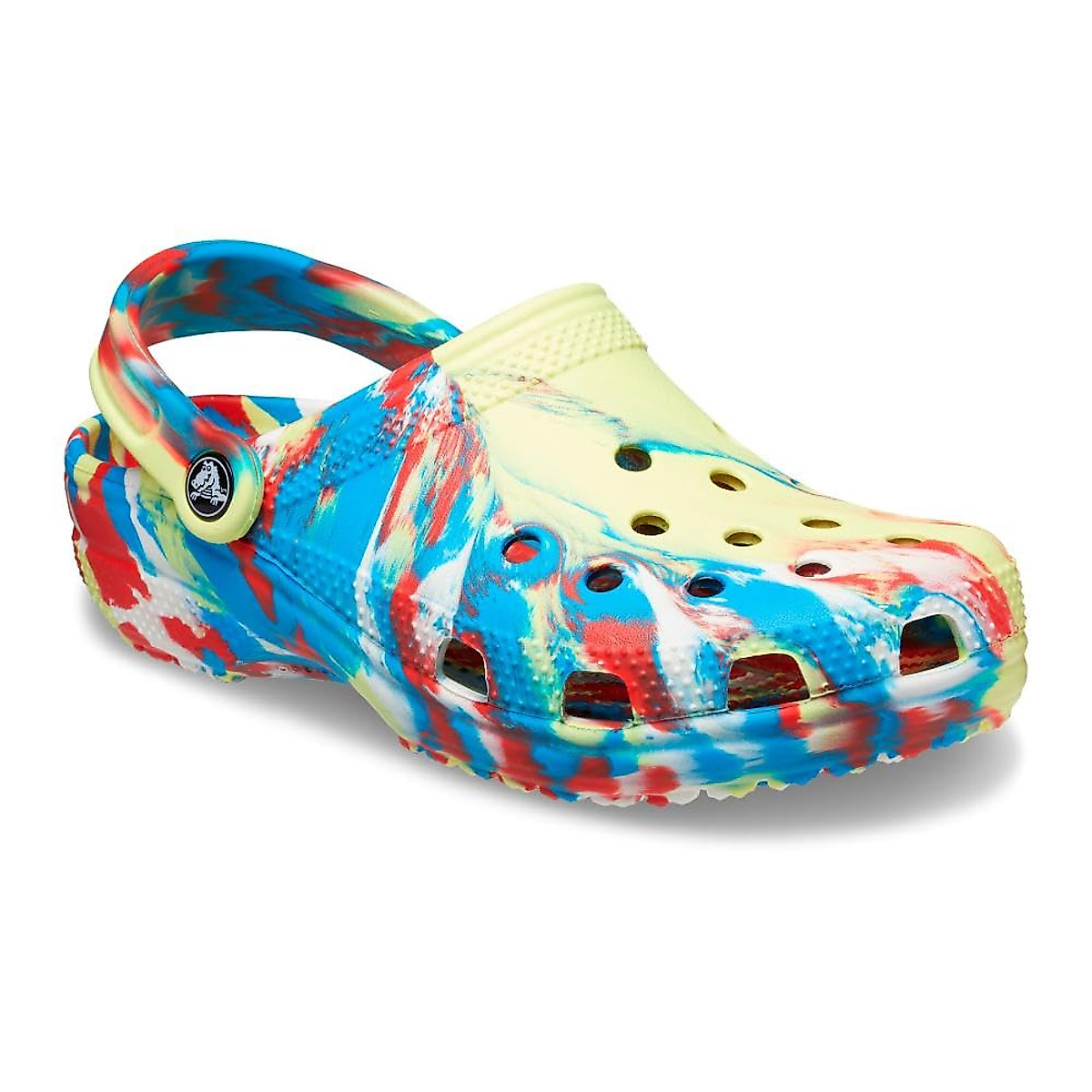 Crocs Unisex Classic Marbled Tie-dye Clog, Sulphur/Multi, Numeric_10 US Men