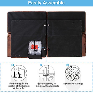 MUUEGM OJL-SF-BROWN-005 Sofabed, Brown