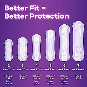 Always Discreet Incontinence & Postpartum Liners For Women, Size 2, Very Light Absorbency, Long Length, 44 Count