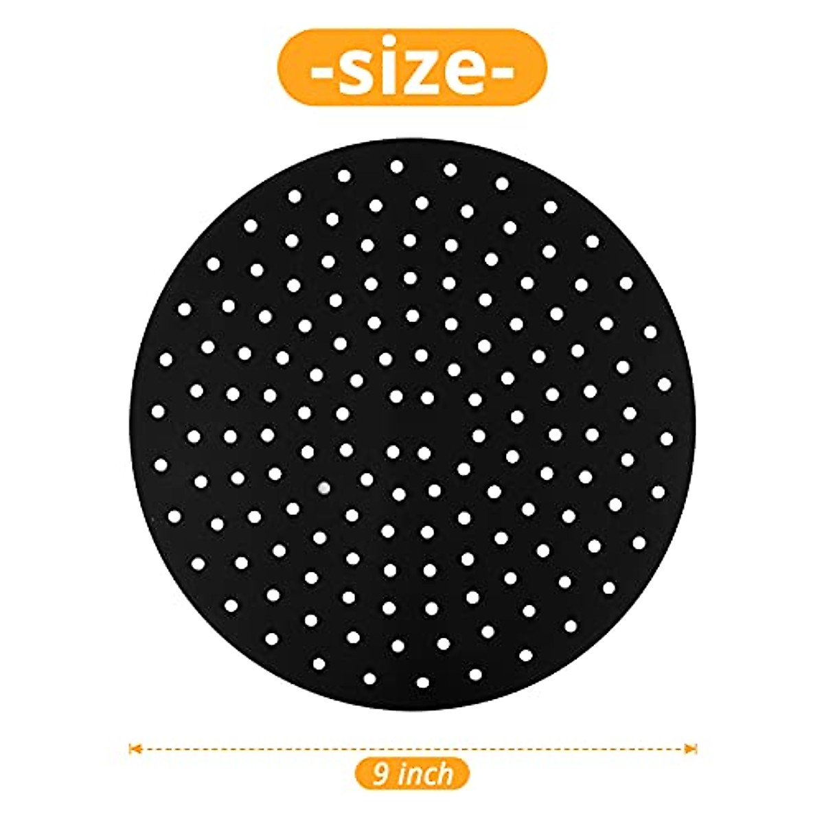 Silicone Pot Holder Trivet Mats, KUFUNG Heat Resistant Table Dish Drying Mat, Hot Pads Spoon Rest, Non Slip, Flexible, Durable, Dishwasher Safe (Black, Ventilated Holes)
