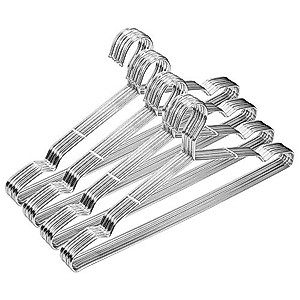 Metal Hangers Clothing Heavy Duty Wire Hangers for Closet 40 Pack Stainless Steel Hangers 16.5in by WYCQKL