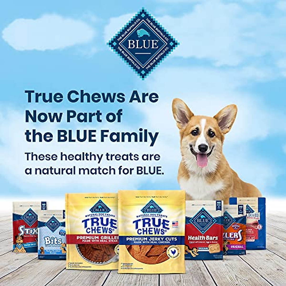 Blue Buffalo True Chews Premium Grillers Natural Dog Treats, Steak 20 oz bag