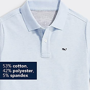 vineyard vines Boys' Edgartown Short Sleeve Pique Polo, Deep Bay, 4