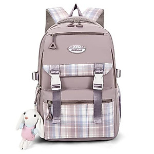 HUIHSVHA Cute Backpack, 17 Inch Large Capacity School Laptop Bag, Casual Travel Daypack for Teens Girls Women Students