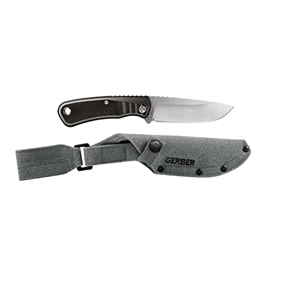 Gerber Gear Downwind Drop Point - Hunting Knife with Sheath for Camping & Hunting Gear - Olive