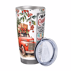 Stainless Steel Coffee Travel Mug - 20oz Snowman Christmas Tree Cup for Mom, Dad, Son, Daughter - Christmas Decor Gift