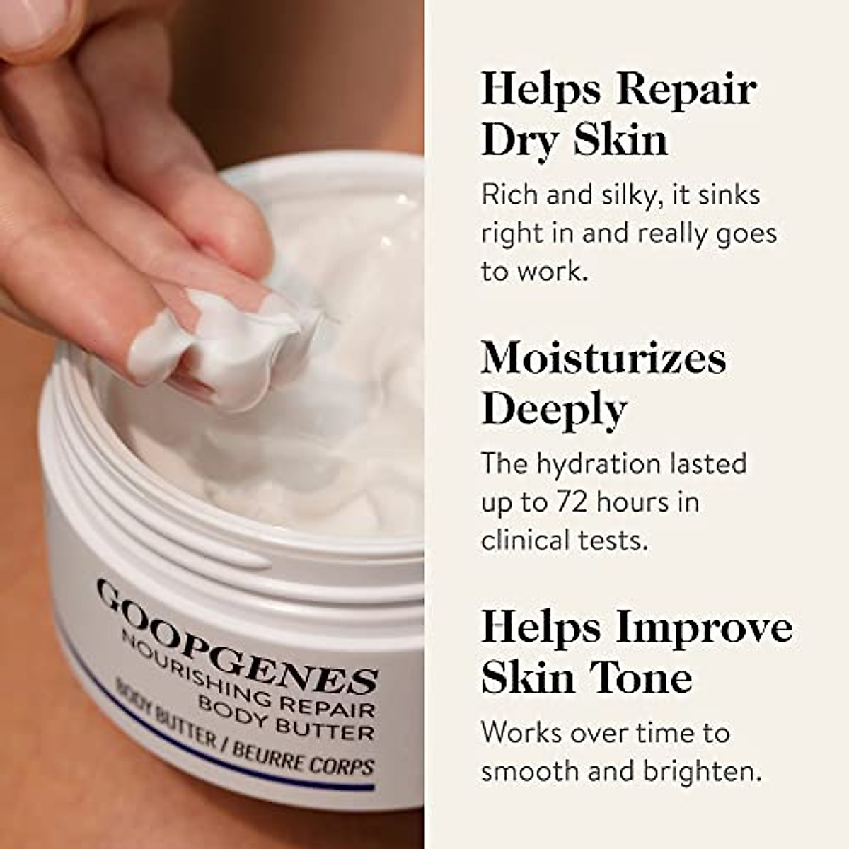 goop Repair Body Butter | Moisturizes Dry Skin for 72 Hours | Dermatologist Tested | 6.1 fl oz | Paraben, Silicone, and Fragrance Free