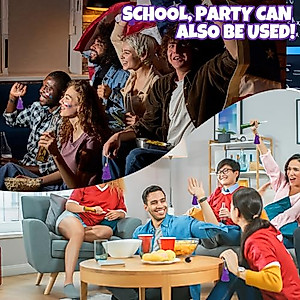 Cunno 40 Pcs Acrylic Cheer Megaphone Keychains with Tassel Cheerleading Team Gift Grad(Glittery Purple, Purple)