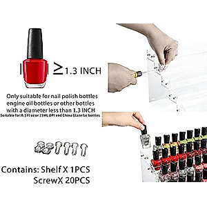 Cq acrylic Clear Nail Polish Organizers And Storage,5 Layer Nail Polish Rack Tabletop Display Stand Holds Up to 45 Bottles, Acrylic 5 Tier Essential Oils Holder For Professional Nail Salon