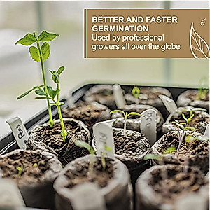 Eartheasy 42mm Peat Pellets with Seed Packet – Biodegradable Seed Starter Soil Pods Perfect for Your Indoor Garden, Vertical Garden Planter, Raised Garden Boxes and Seed Starter Trays (200 Pack)