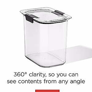 Rubbermaid 28-Piece Brilliance Food Storage Containers for Pantry with Lids for Flour, Sugar, and Pasta, Dishwasher Safe, Clear/Grey