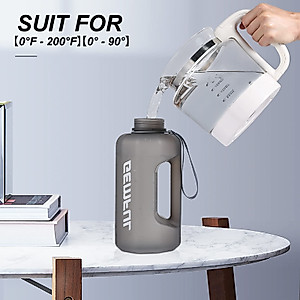 GEMFUL Large Water Bottle with Handle 74oz BPA Free for Sports