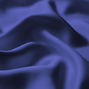 EXQ Home Silky Satin Pillowcase for Hair and Skin,Soft Cooling Pillow Cases Queen Size Set of 2 Satin Pillow Case with Envelope Closure Navy Blue (Queen,20x30 inch)