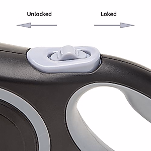 PINA Retractable Dog Leash, 26ft Dog Leash for Small Medium Large Dogs Up to 110lbs, 360° Tangle-Free Reflective Nylon Tape, with Anti-Slip Handle, One-Handed Brake, Pause, Lock - Black & Blue /2PACK