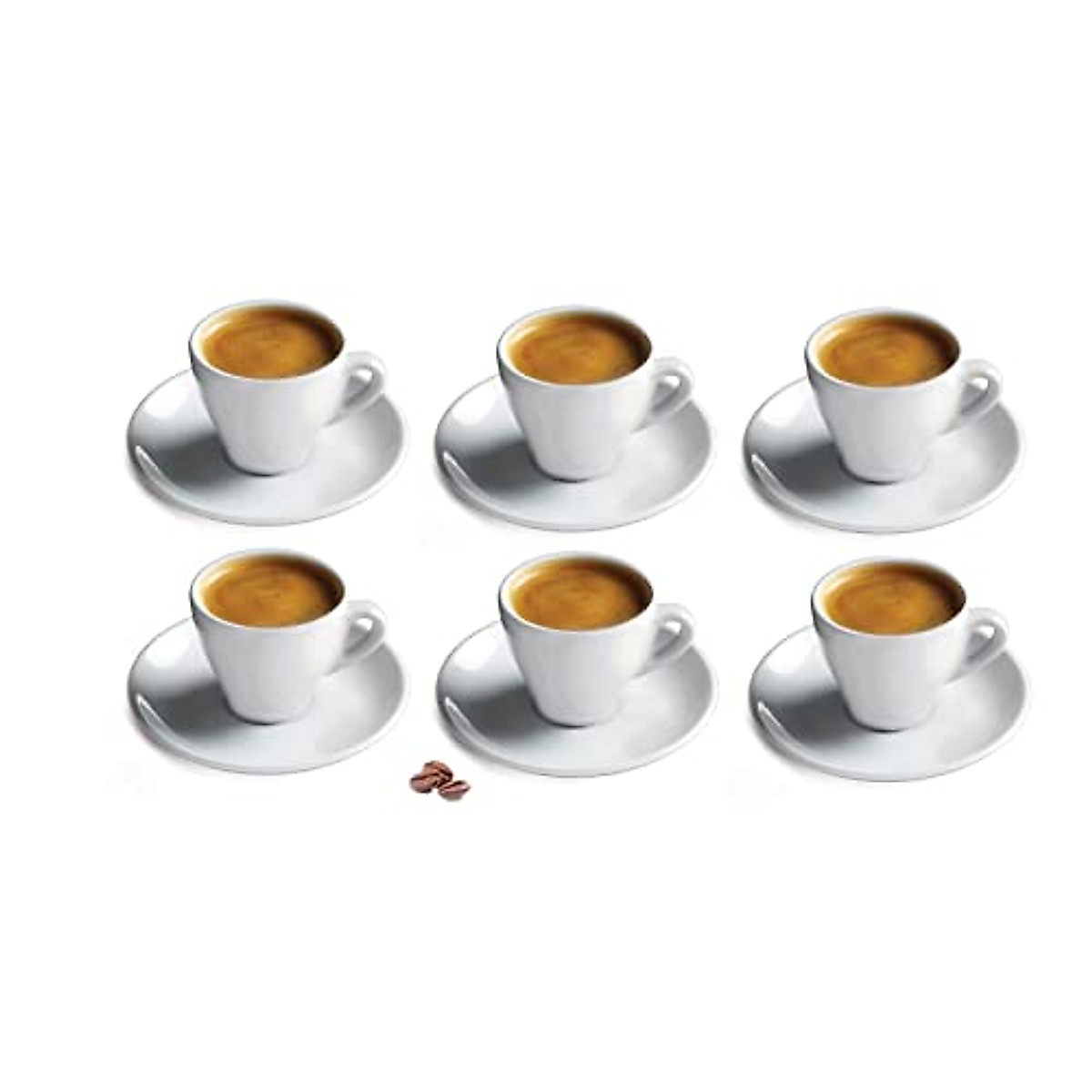 CUISINOX Stainless Steel 6-Cup Moka Pot Espresso Coffee Maker and 6 Roma Espresso Cups, 7-Piece Set